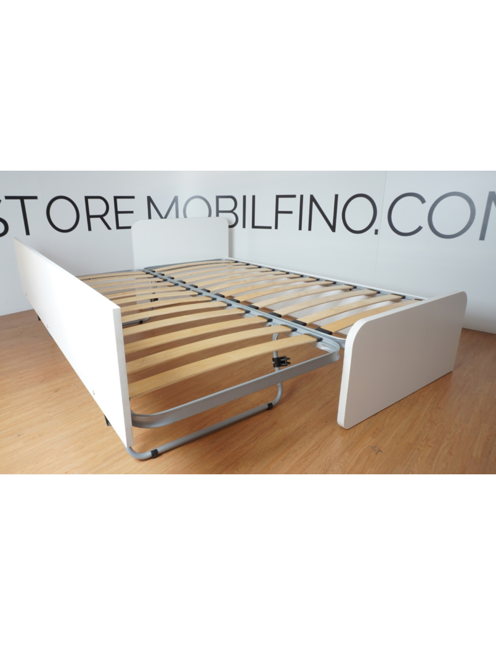 964R - Chambre lit simple 80x190 avec deuxième lit extractible et têtes ...