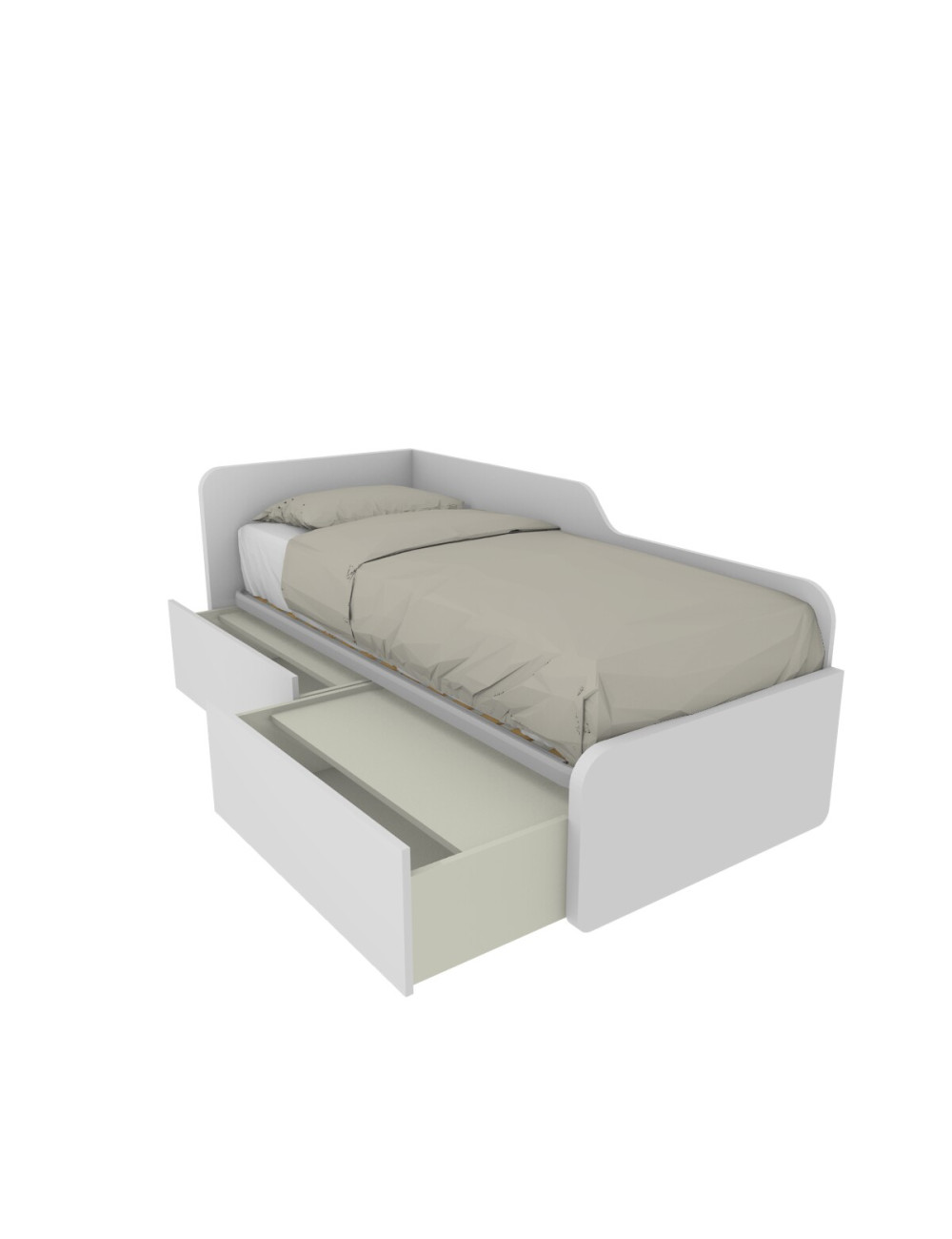 Letto singolo 80x190 con cassetti | Salvaspazio