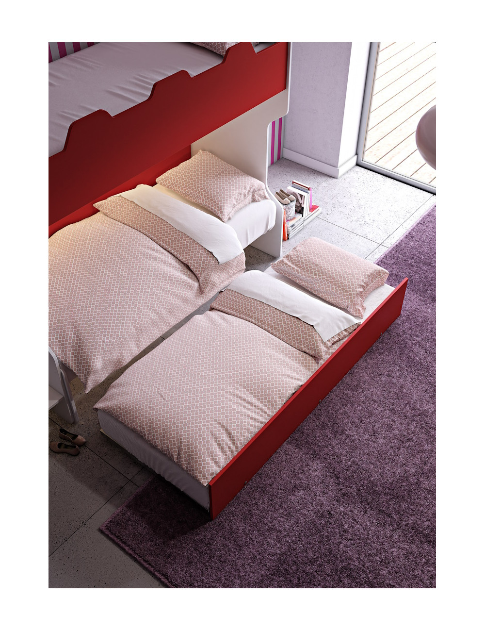 Letto a castello Tula 3 posti | Salvaspazio e moderno